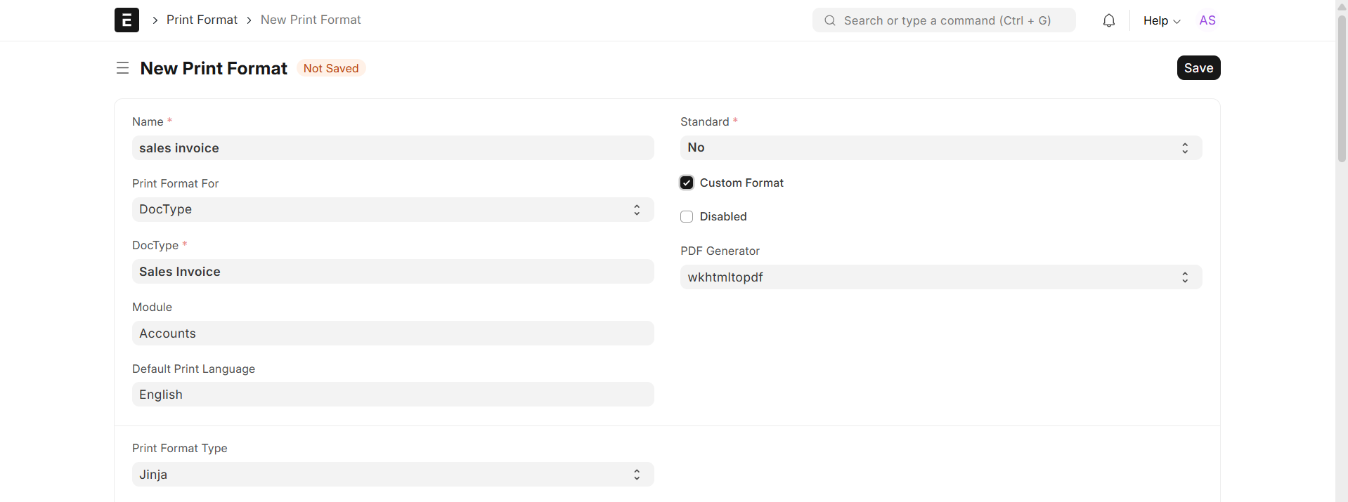 How to Customize Print Formats in ERPNext